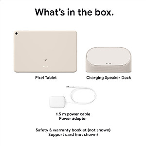 Google Pixel Tablet with Charging Speaker Dock - Android Tablet with 11-Inch Screen, Smart Home Controls, and Long-Lasting Battery - Rose/Porcelain - 128 GB