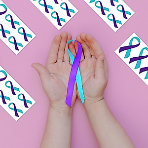 25 Sheets 200 Pcs Suicide Prevention Awareness Temporary Tattoos Stickers Assault Suicide Awareness Tattoos Stickers for Women Men Teen Mental Health Care Charity Activities Supplies