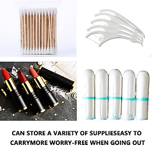 Portable Travel Cotton Pad Storage Case Cotton Swab Ball Holder Dispenser Sponge and Cosmetic Storage Box with Transparent Lid Storage Jar Sanitary Napkins Pad Container Dental Sealed Floss Box 2 Pcs