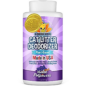 Bodhi Dog Natural Cat Litter Box Odor Eliminator – Best Litter Deodorizer for Strong Urine Odor – Fewer Cat Box Changes – Safe for Kitty Boxes - Violet Potpourri Scent