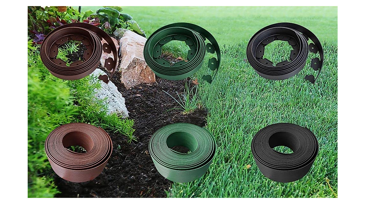 MTB Landscape Edging Coil Kit - 40ft Garden Border with Spikes