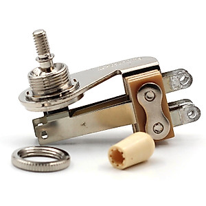 Switchcraft 3-Way Right Angle"L-Type" Toggle Switch w/Genuine Switchcraft Tip - Black, White, Cream or Amber - for Electric Guitar (Cream Tip)