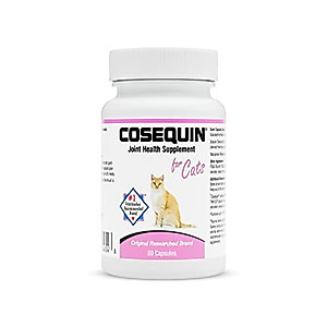 Nutramax Cosequin Joint Health Supplement for Cats - With Glucosamine and Chondroitin, 80 Capsules