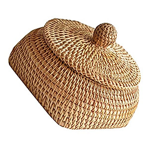 Cabilock Tv Simple Baskets Rattan Basket Holder Cosmetic Vegetable Makeup Lid Shelf Water Shoes Brown Clo Snack for Cube Rustic Hand Serving Organizing Toys Organizer Rectangular Clothes