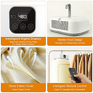 Portable Clothes Dryer,Foldableportable Dryer With Timer Function,Clothes Dryer For Travel,Apartment,Rv,Home,For All Kinds Of Light Clothing,Underwear,Baby Clothes And Socks,Mini Dryer With Drying Bag