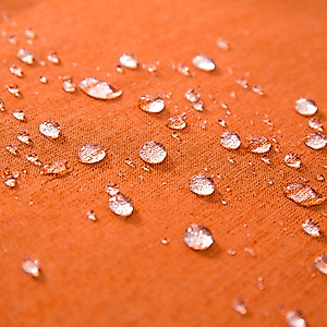 MIULEE Fall Pack of 2 Decorative Outdoor Solid Waterproof Throw Pillow Covers Polyester Linen Garden Farmhouse Cushion Cases for Patio Tent Balcony Couch Sofa 12x20 inch Bright Orange