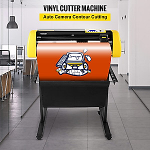 VEVOR Vinyl Cutter Machine, 34 in / 870 mm Max Paper Feed Cutting Plotter, Automatic Camera Contour Cutting LCD Screen Printer with Stand Adjustable Force and Speed for Sign Making Plotter Cutter