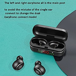EKIDAZ 2023 Wireless Earbuds Headphones, Bluetooth 5.0 Earphones HD Noise Cancelling with Large Screen Digital Display, Stereo Earphones in-Ear Headset for Sports/Games