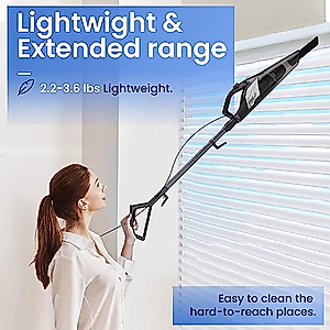 Fichaiy Corded Stick Vacuum Cleaner, Lightweight 3-in-1 Small Vacuums, 600W Powerful Suction Handheld Vac Electric Brooms for Hardwood Floor Pet Hair