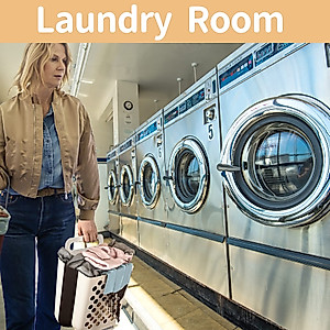 Yaromo Collapsible Laundry Baskets Plastic Laundry hamper Thickened Support Portable And Wall Laundry Hamper,Durable Unbreakable 3 UNIT(Size L+M+S) Wihte(57 L/15 Gallon)