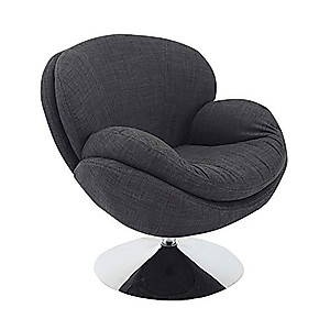 Comfort Chair Mac Motion Scoop Accent Leisure Chair, One Size, Rio Anthracite (Grey) Fabric