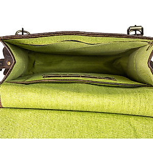 THE CHARMIKA Full Grain 21 Inch Leather Laptop Rucksack Knapsack / Large Backpack Casual Bookbag Daypack Camping Travel (Dark Choco Vintage)