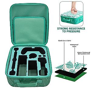 LYCEBELL Travel Carrying Case for Nintendo Switch, Hard Shell Protective Carry Bag [New Leaf Crossing Design]