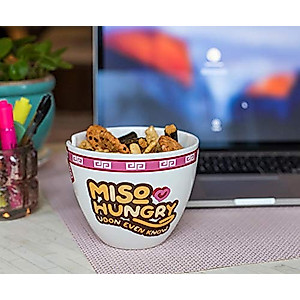 Toynk Miso Hungry Japanese Ceramic Dinner Set | 16-Ounce Ramen Bowl and Chopsticks Set