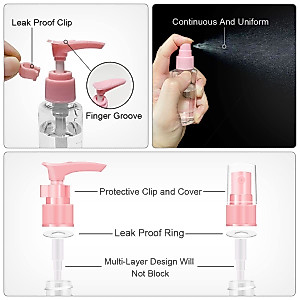 Empty Travel Size Bottles Set, Leak Proof Silicone Plastic Shampoo Conditioner Liquid Squeeze Bottle, TSA Approved Travel Container Spray Bottle, Refillable Cosmetic Container With Toiletries Bag Kits