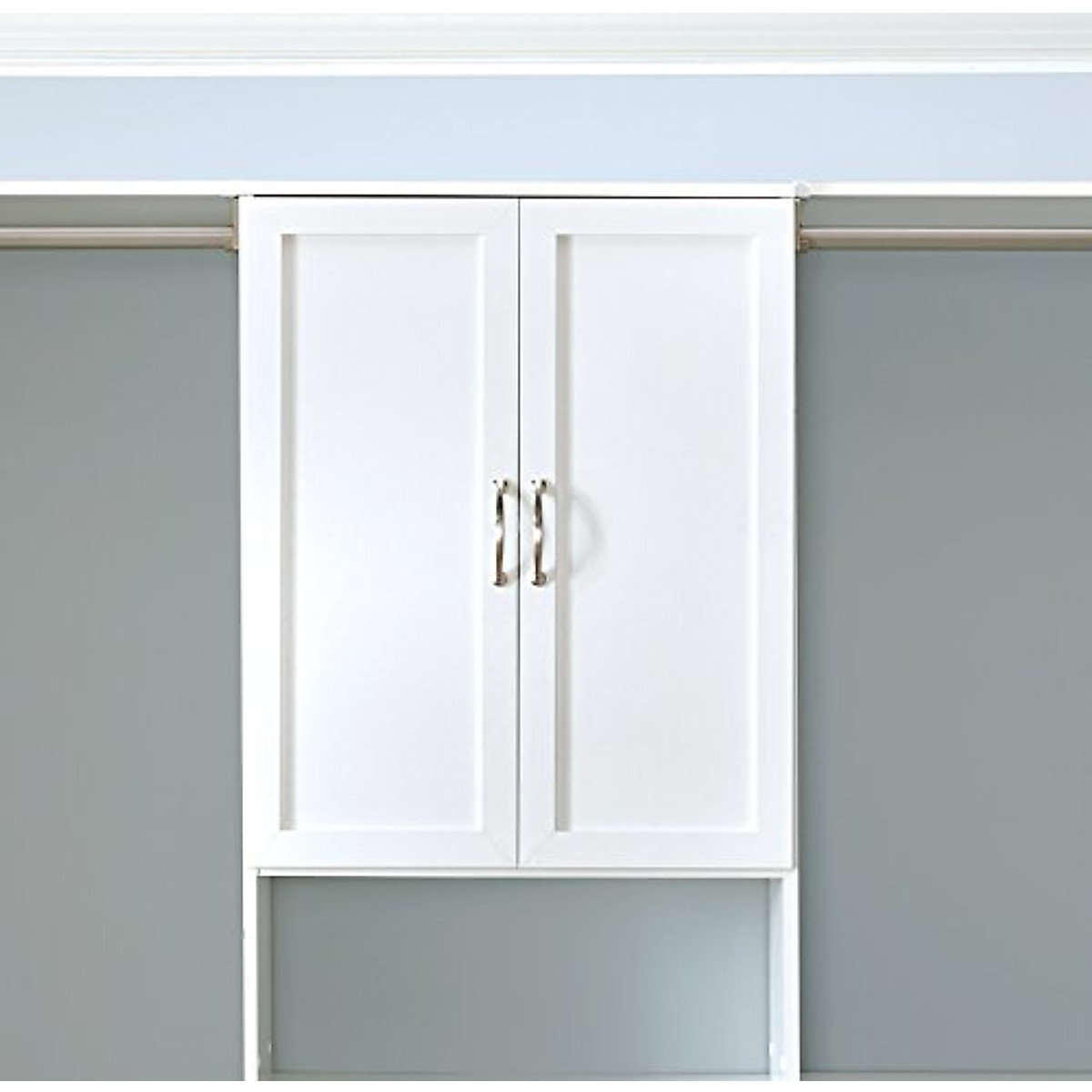 ClosetMaid SuiteSymphony Wood Closet Set, Add On Accessory Shaker Style, For Storage, Clothes, Units, Pure White/Satin Nickel, 25" Door Pair