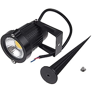 Youngine 12V Outdoor LED Lawn Light Lamps Landscape Spotlight 5W COB Garden Patio Wall Yard Path Decorative Lighting with Spiked Stand, Pack of 2 (Cool White),NO Plug