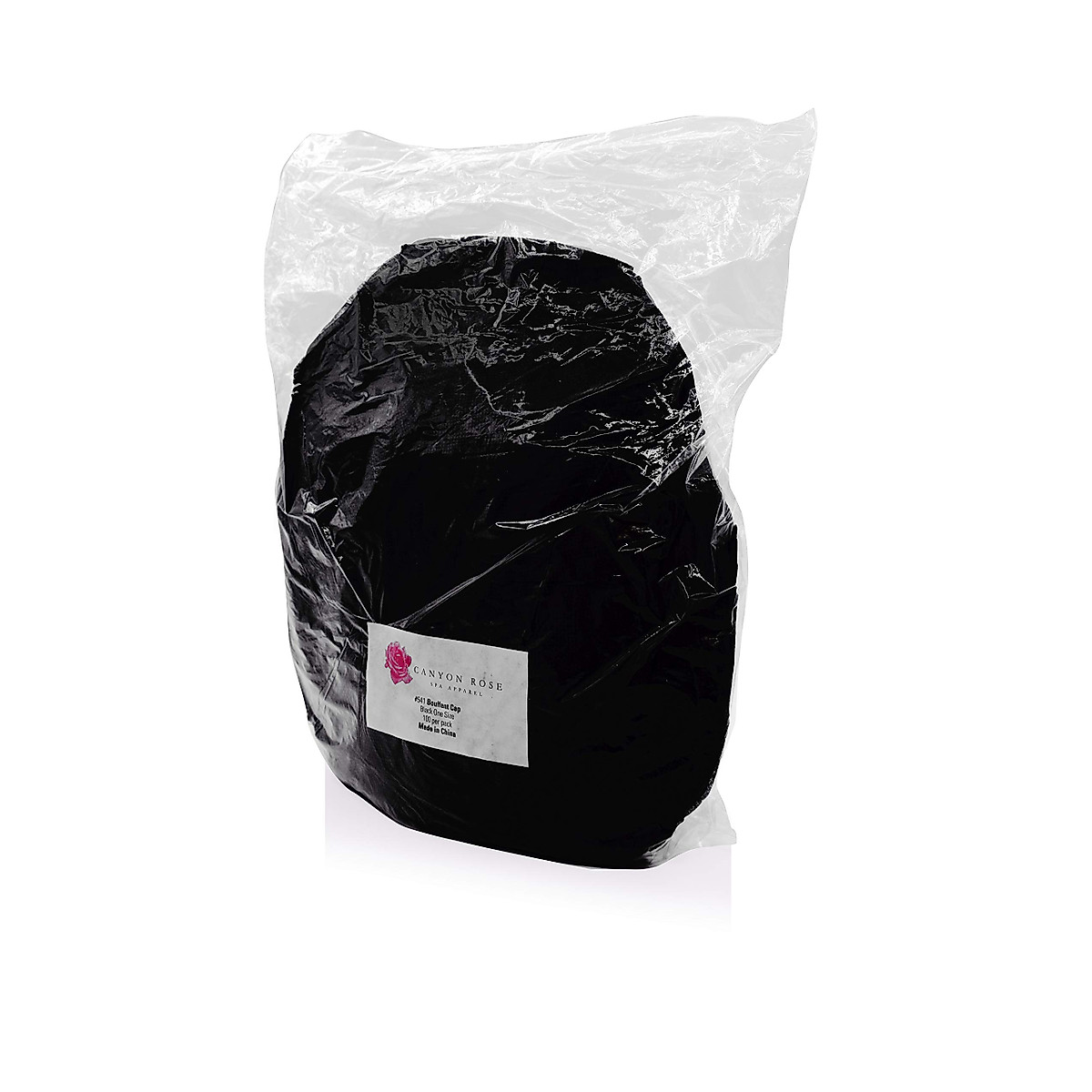 Canyon Rose Disposable Sunless Spray Tan/Spa Treatment Bouffant Cap, Single Use Hair Cap, Keeps Hair Covered and Out of the Way, One Size Fits Most, Black, 100 Per Pack