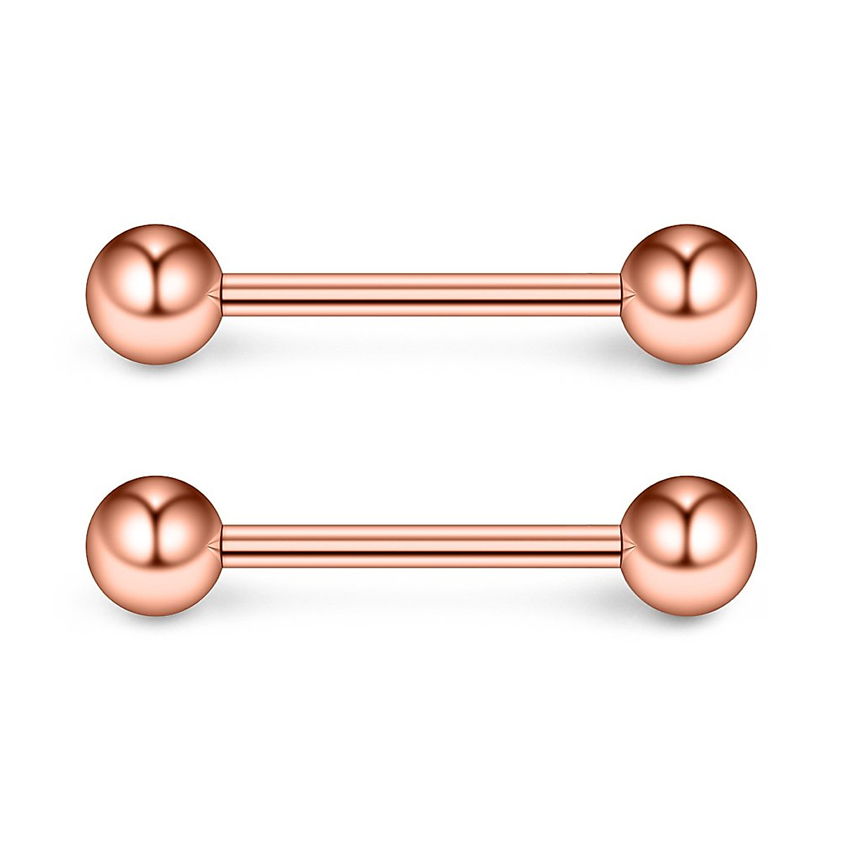 Ruifan Mix Color 316L Stainless Steel Nipple Shield Barbell Ring Bar Body Piercing 16G 16mm 12PCS