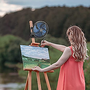 GagetElec 8-Inch Clip On Fan 10000mAh Rechargeable Desk Fan Battery Operated Portable Fan with 4 Speeds Fast Air Circulating Stroller Fan USB Personal Fan for Home Office and Outdoor