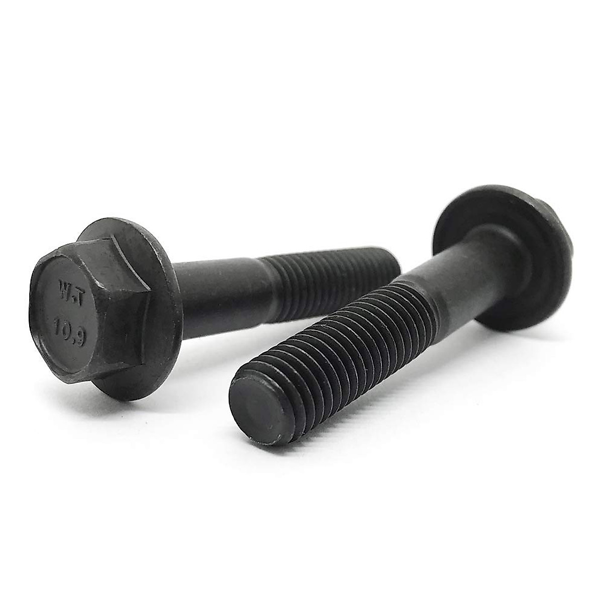 10 PCS M10-1.5x110 MM Metric Hex Flange Bolts Grade 10.9 Screws Phos & Oil