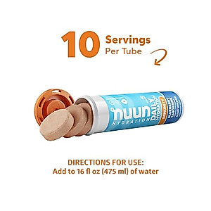 Nuun Hydration Immunity Electrolyte Tablets With 200mg Vitamin C, Blueberry Tangerine and Orange Citrus Flavors, 2 Pack (20 Servings)