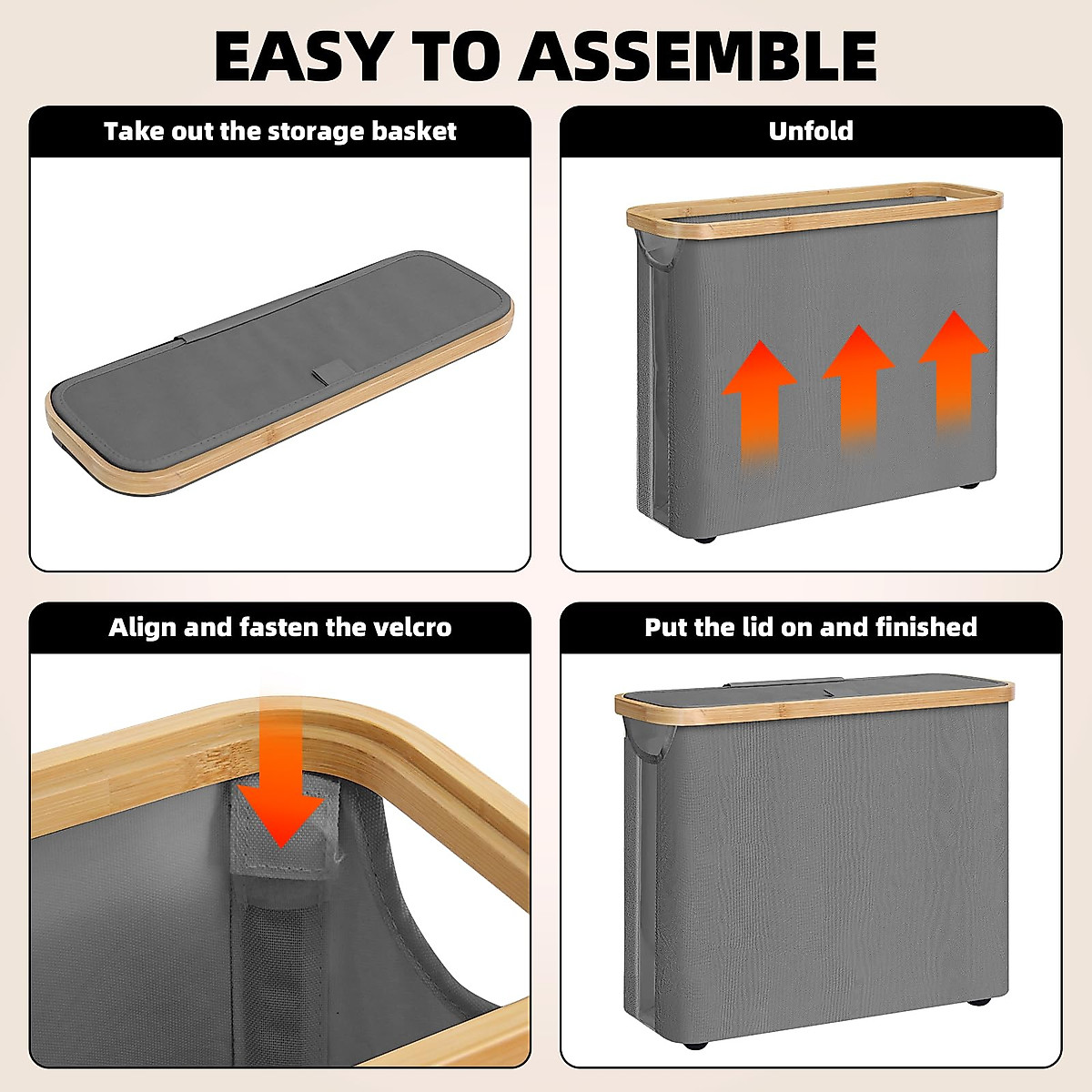 Foldable Toilet Paper Storage Basket with Lid and Handle for 12 Rolls, Waterproof Free Standing Toilet Paper Holder Stand, Bathroom Organizer Cabinet Container, Toilet Tissue Storage Bin for RV Closet