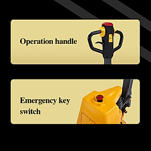 Aequanta Economical Pallet Jack 3300lbs Capacity Electric Pallet Truck Lithium Battery Mini Type Jack 48''x27'' Fork