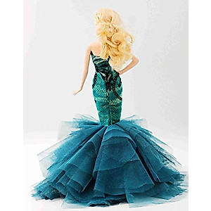 Cora Gu [Handmade Dress Fit for 12" Doll] Classic Emeraid Mermaid Dress/Wedding Gowns Fit for 12" Fashion Doll [Doll's not Included]
