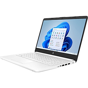 HP 2023 Newest 14 inch HD Laptop Computer, Intel Celeron N4000 up to 2.6 GHz, 4GB DDR4, 64GB eMMC Storage, WiFi, Webcam, HDMI, Bluetooth, 1 Year Microsoft 365,Windows 11S, White +HubxcelCables