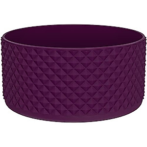 Affute Diamond Silicone Boot for Hydroflask Water Bottle and Other Stainless Steel Bottles 12 18 21 22 24 32 40 oz, (Eggplant, 12-24oz)