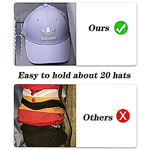 KEETDY 24 Large Pockets Over The Door Hat Rack and Hat Storage for Baseball Caps Organizer Hat Bag