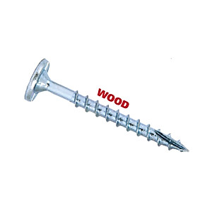 FastCap PowerHead Wood Screws with Oversized Flat Head - Self-Tapping Point - 1.25-Inch, T20 Torx Drive, Zinc Finish, 200-Pack - 99974