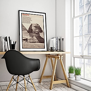 Textured Paper - Ozymandias Poem - Sphinx 2 - Art Print, Poster, Painting, Photo, Wall Decor - Art Print, Poster, Poem, Ozymandias, Sphinx - Size: A4 (21 x 29.7 cm)