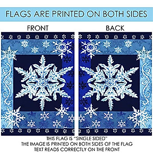 Toland Home Garden 28x40 Inch Double Sided Garden Flag Winter Flag, Cool Snowflakes Winter Garden Flag House Flag For Outdoor Yard Decoration