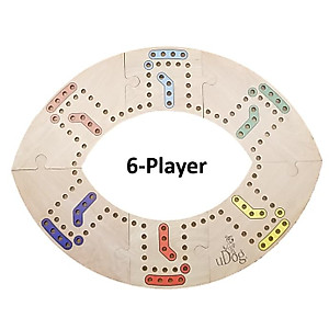 uDog Board Game | Old-Fashioned Fun for 2–12 Players | Handmade in The USA | Durable Wooden Pieces to Last a Lifetime | Family Game Night (8-Player)