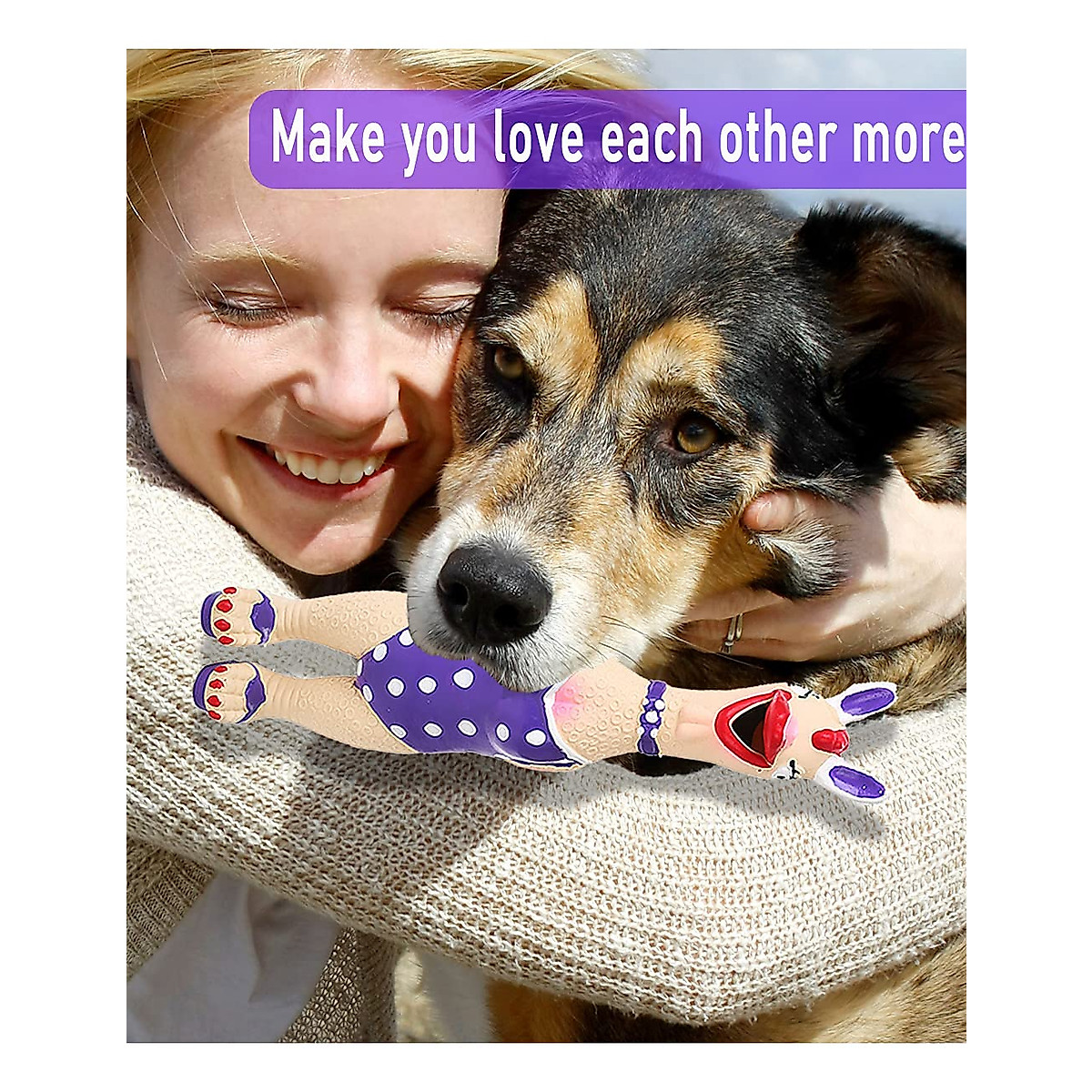 DAJOOEE Screaming Rubber Chicken Dog Squeaky Toy, 9 Inch Tall, Latex Chew Molar Dog Toy,1pcs