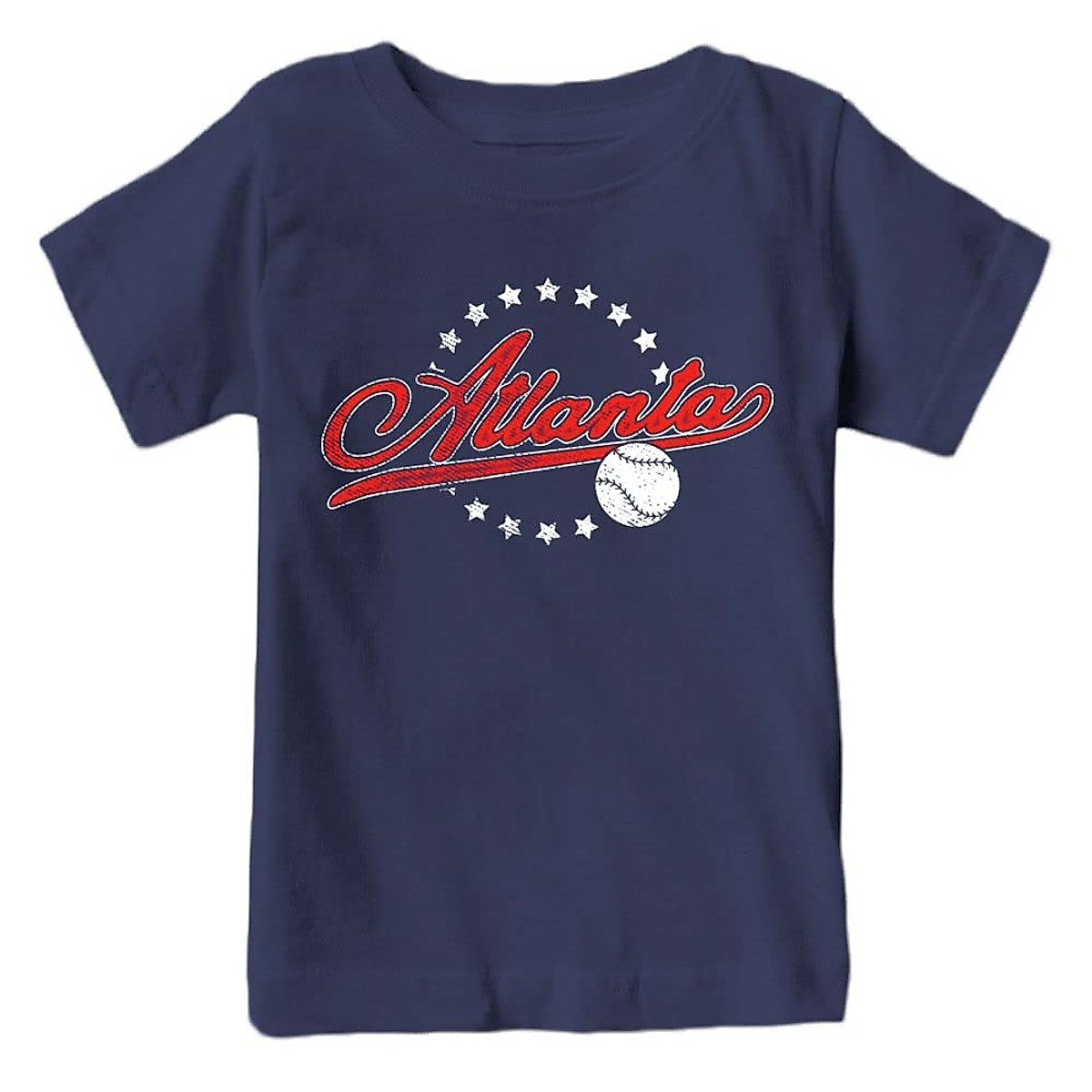 Atlanta Baseball Vintage Kid's Fan T-Shirt (Navy Shirt, 3T)