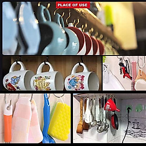 Bonayuanda 50 pcs Metal Screw-in Ceiling Hooks Cup Hook,Screw Hanger for Hanging Plants Mugs Kitchen Utensils Wind Chimes 1-1/4" (Gold)