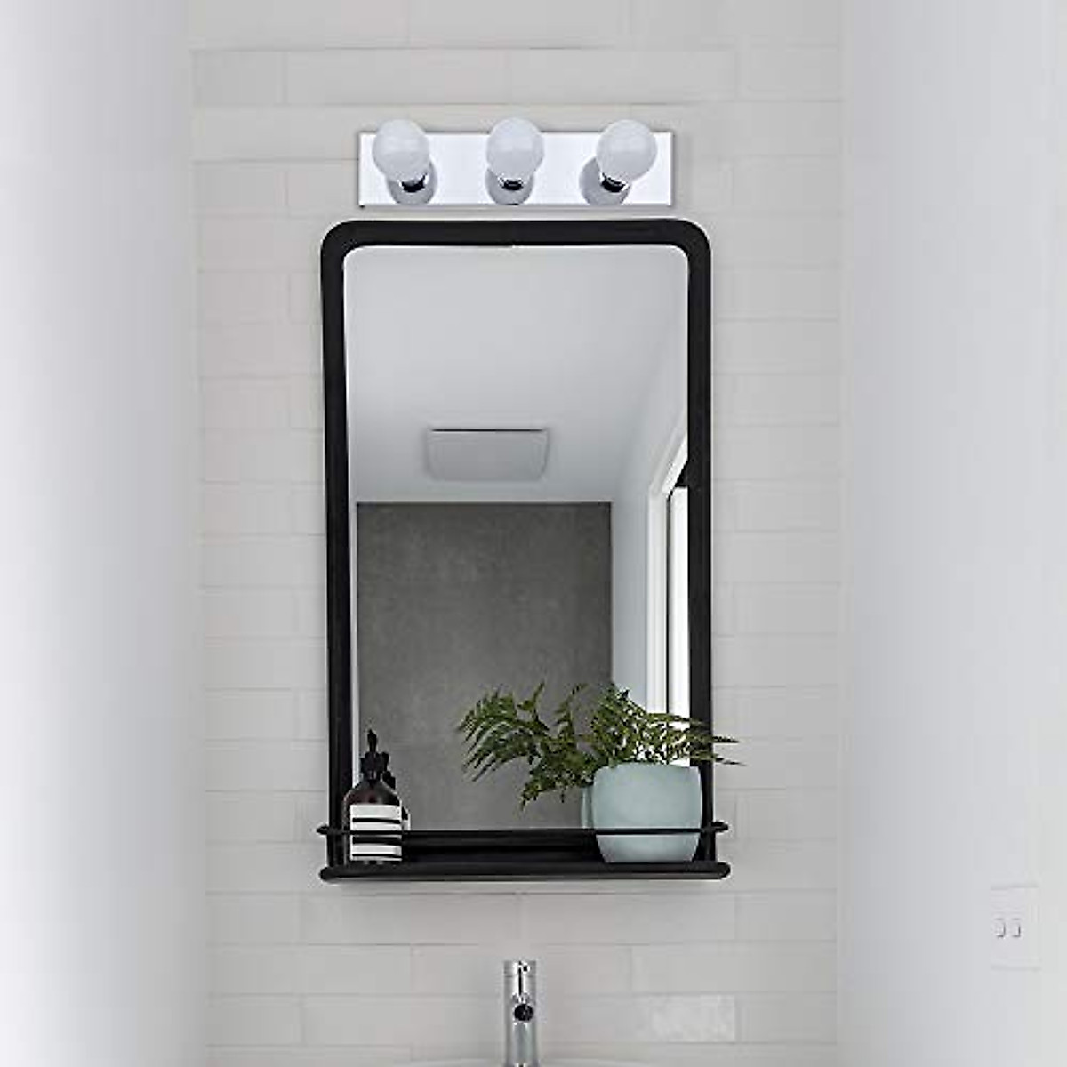 Globe Electric 51202 Cameron Collection 3 Chrome Fixture Vanity Light