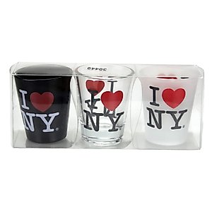 Torkia - Official Licensed I Love/Heart NY Shot Glass - Set of 3
