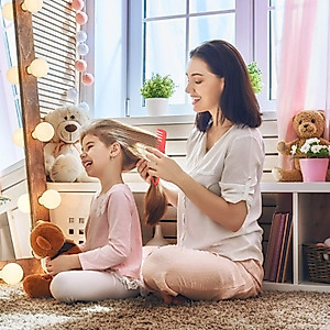 YEEPSYS Wide Tooth Comb for Curly Hair,Long Hair,Wet Hair,Detangling Comb, Paddle Hair Comb (Pink)