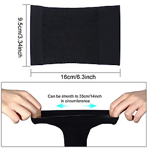 Geyoga 2 Pairs Thigh Wraps for Plus Size Women, Thigh Calf Compression Sleeve Upper Slimming Thigh Wraps for Flabby Thigh