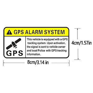 HMDZMR GPS Tracking Sticker, Self Adhesive Track Stickers, PVC Car Tracker Warning Stickers, GPS Tracker Sticker for Motorcycle Car Bike Truck Trailer Vehicles Safety Bumper (6 Pcs)