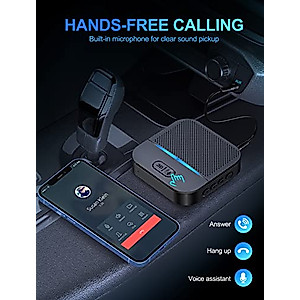 COMSOON Bluetooth Receiver for Car/Home Stereo/Speakers, 3D Surround Sound Bluetooth Car Stereo Digital Media Receivers for Music Streaming/Hands-Free Calling + 3.5mm AUX/RCA Cable