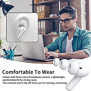 Jicjocy Wireless Earbuds Active Noise Cancelling Bluetooth Earbuds Stereo Clear Calls Wireless Ear Buds in-Ear Headphones with Charging Case LED Display Waterproof Earphones for Sports Work
