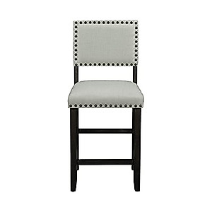 WOZNLA 6-Piece Counter Height Dining Table Set - Rectangular Table with Convenient Shelf, 4 Comfortable Chairs, and Stylish Bench for Dining Room and Kitchen Furniture