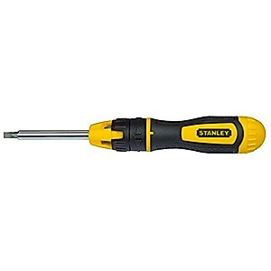 Stanley STHT0-62574 Bit-Screwdriver with 20 Bits and Ratchet, Black/Yellow