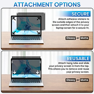 Laptop Privacy Screen 14 Inch, Removable 16:9 Aspect Privacy Filter Screen Protector for 14 Inch Laptop, Privacy Screen Anti Peeping