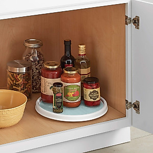 Copco Basics Non-Skid Pantry Cabinet Lazy Susan Turntable, 12-Inch, white